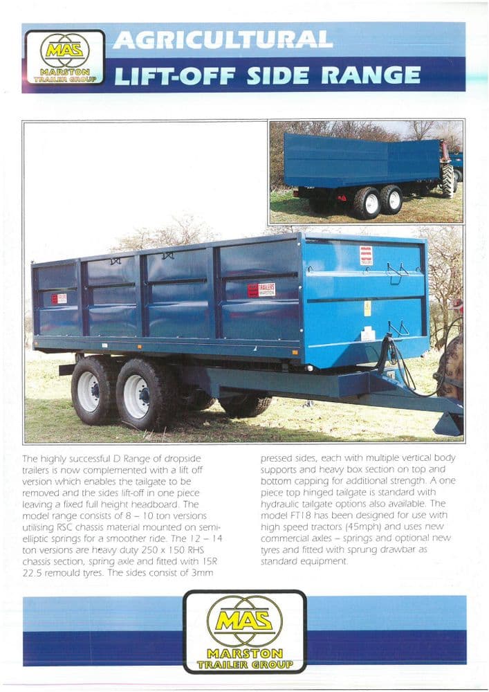 AS Marston Trailers Lift Off Side Range Brochure