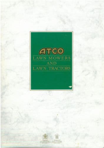 ATCO Lawn Mowers and Lawn Tractors Brochure