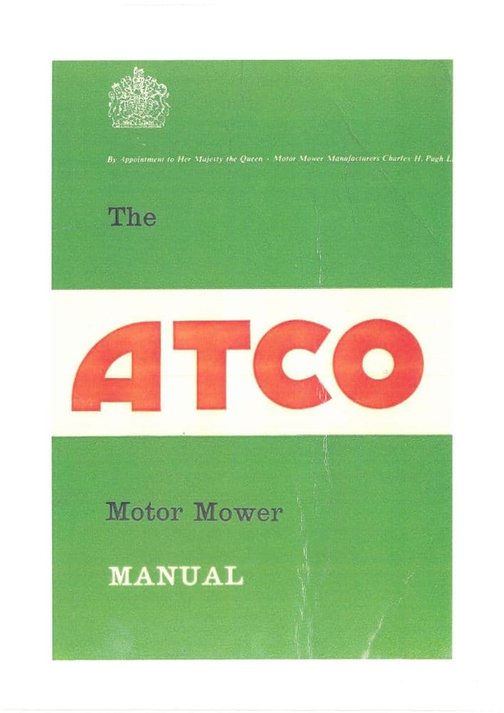 Atco Motor Mower 12 in & 14 in Operators Manual - 12" 14"