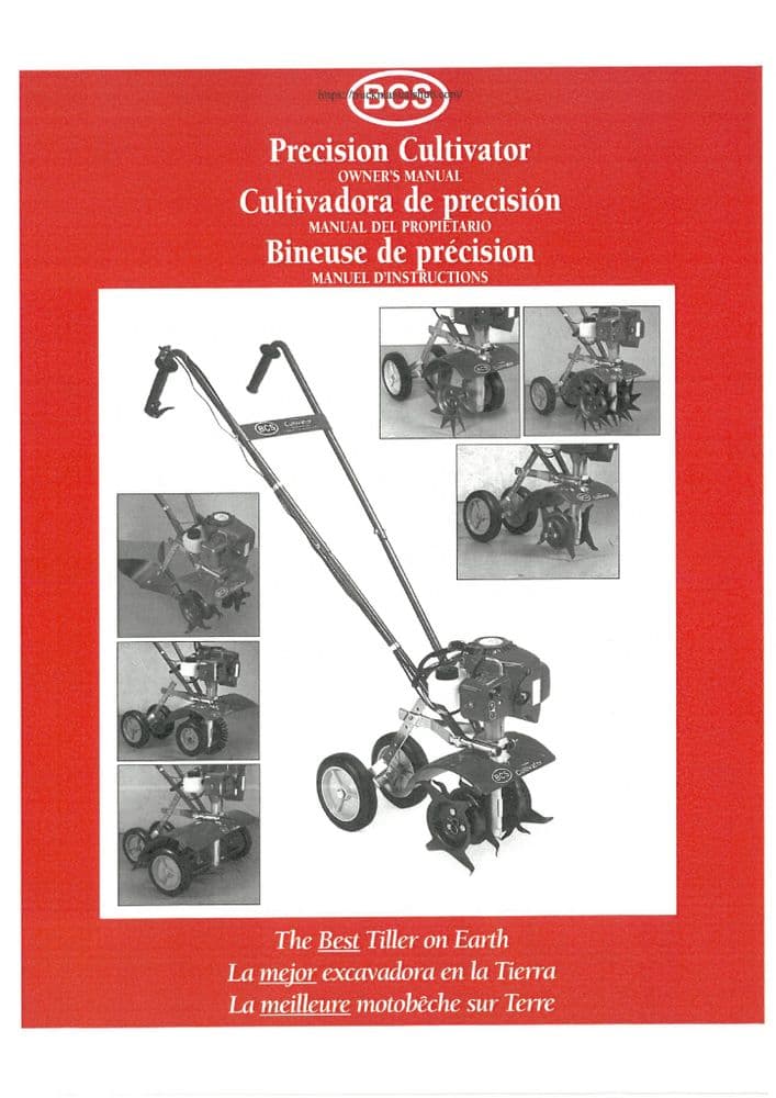 BCS Precision Cultivator Operators Manual