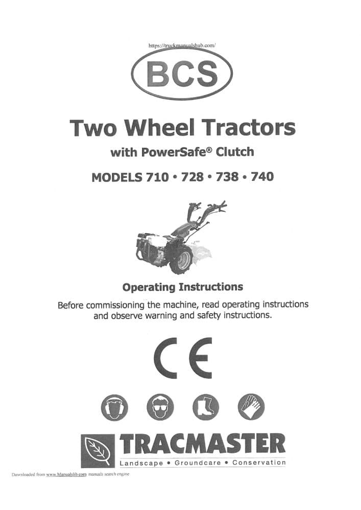 BCS Two Wheel Tractor 710 728 738 740 Operators Manual