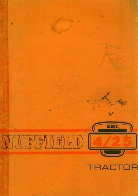BMC Nuffield Tractor 4/25 Operators Manual