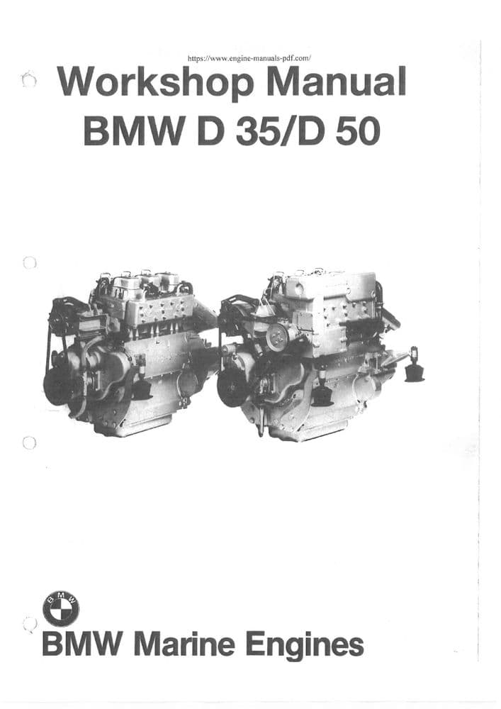 BMW Marine Engines D35 D50 Workshop Service Manual