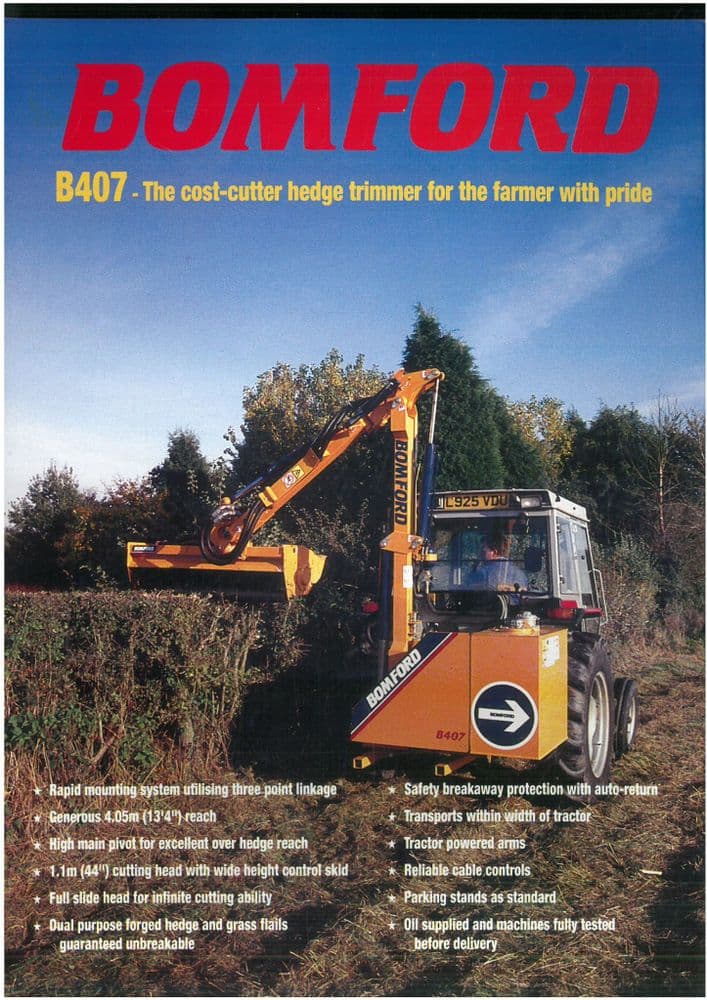 Bomford Hedge Trimmer B407 Brochure - B 407