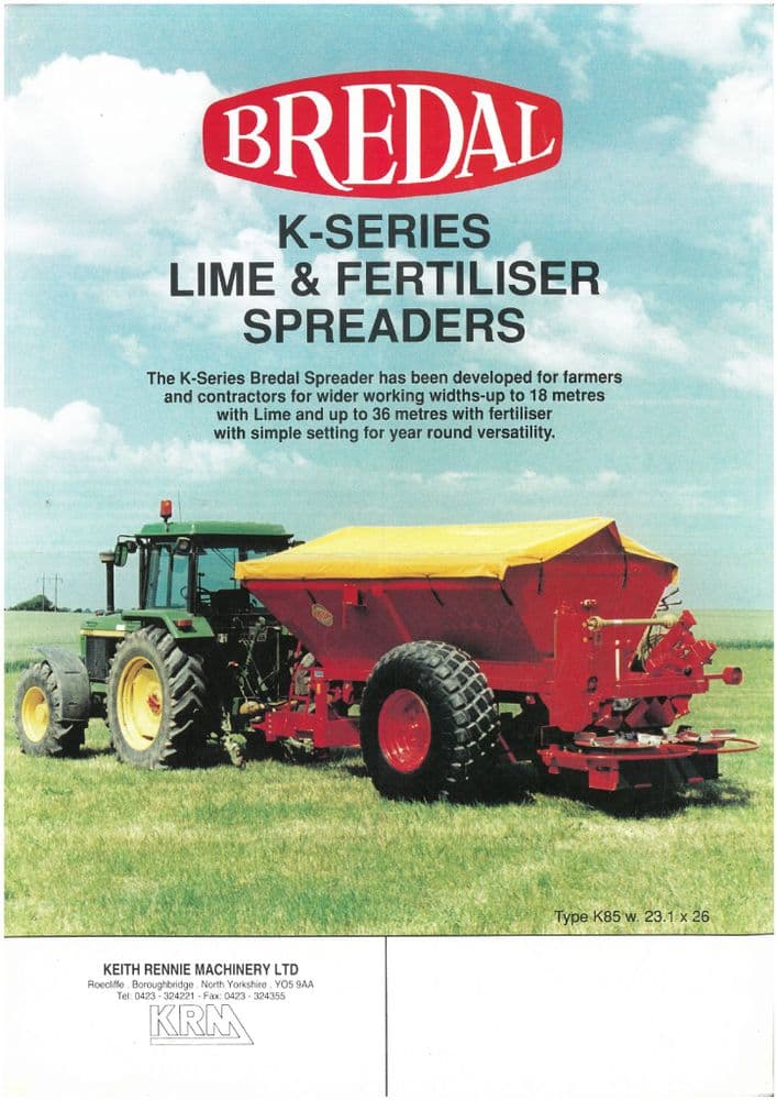 Bredal Spreader K Series Lime & Fertiliser Spreaders K40 K45 K65 K75 ...