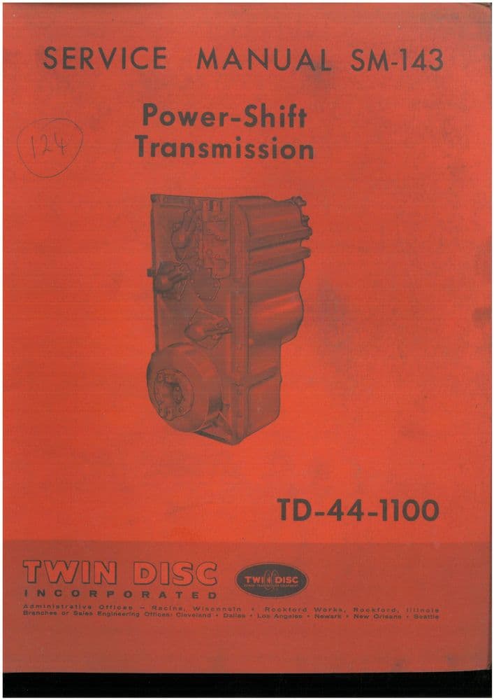 British Twin Disc Powershift Transmission Manual - TD 44 1100