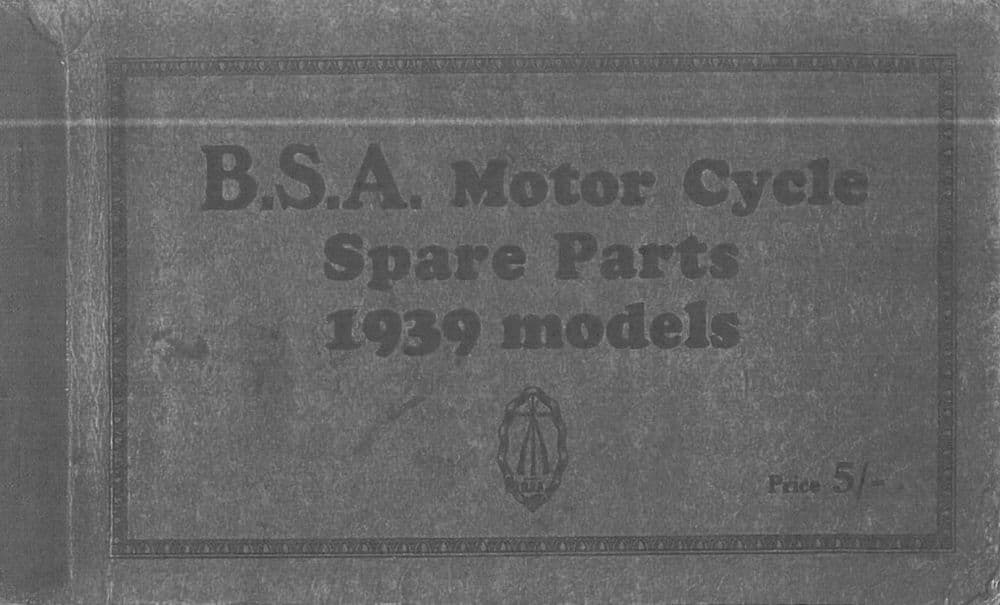 BSA Engine 1939 Parts Manual