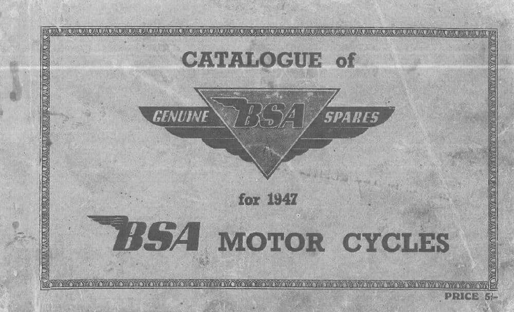 BSA Engine 1947 Parts Manual