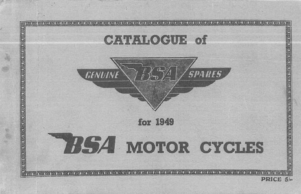 BSA Engine 1949 Parts Manual