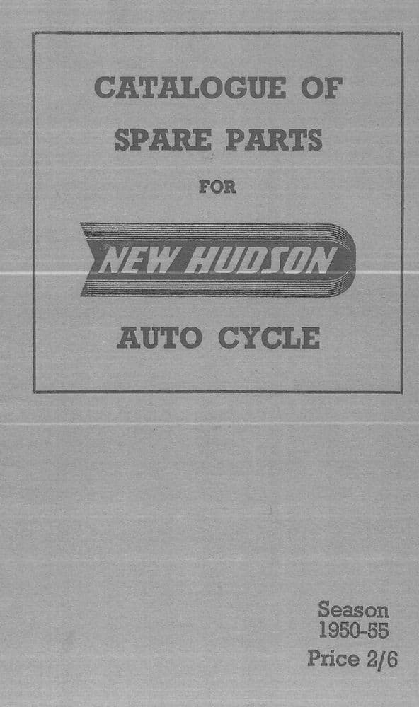 BSA New Hudson Auto Cycle - Season 1950-55 Parts Manual