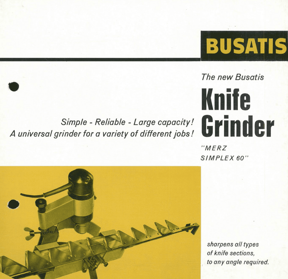 Busatis Knife Grinder "Merz Simplex 60" Brochure