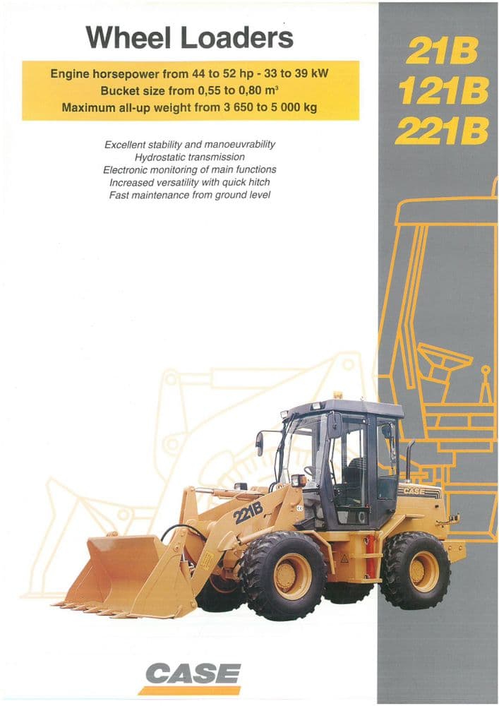 Case 21B 121B 221B Wheel Loader Brochure