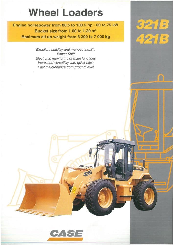 Case 321B 421B Wheel Loader Brochure