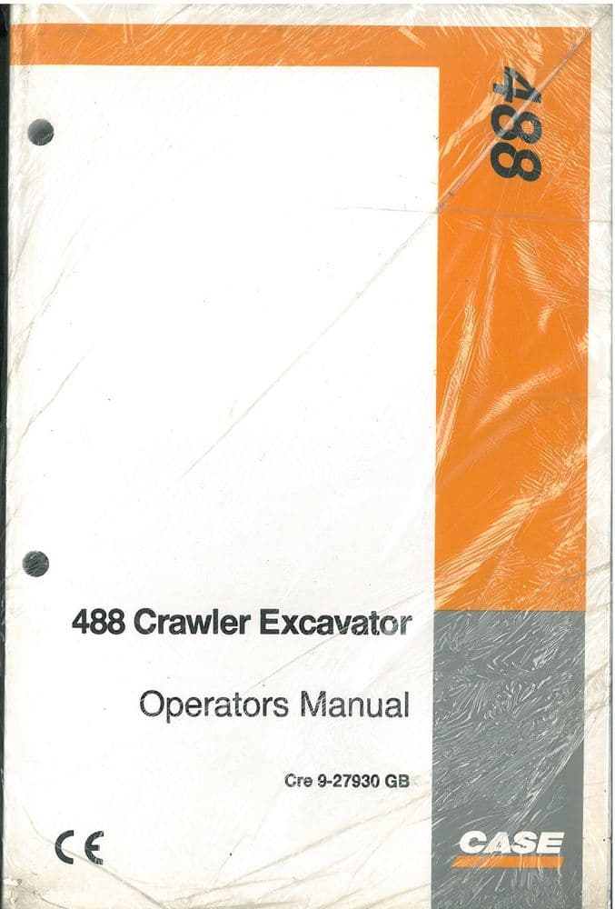 Case 488 Crawler Excavator Operators Manual