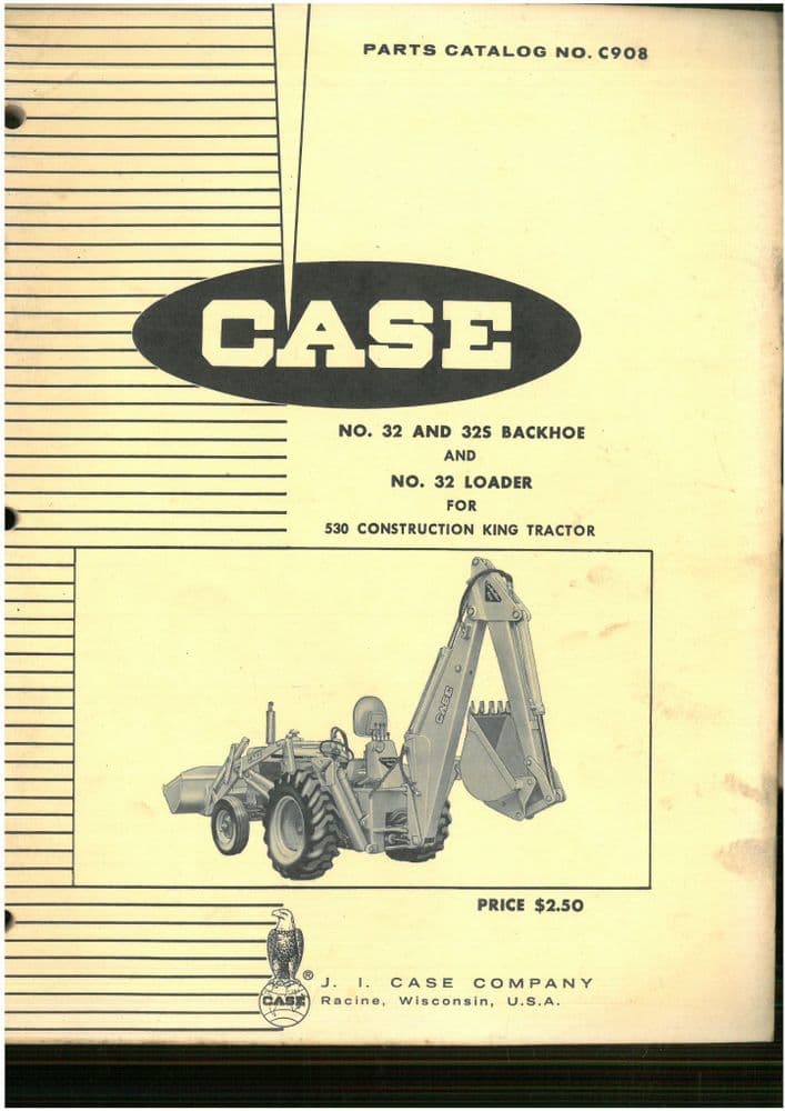 Case Backhoe & Loader 32 & 32S for530 Construction King Tractor Parts ...