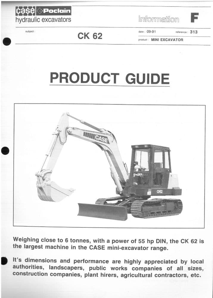 Case CK 62 Product Guide Brochure