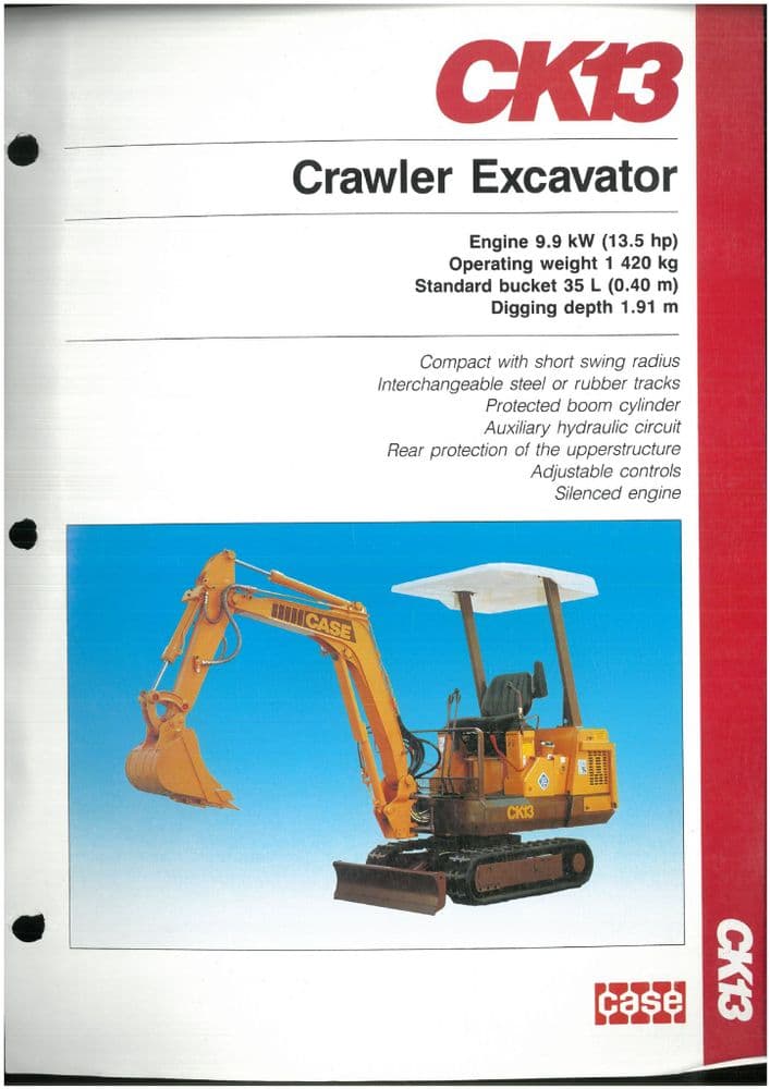 Case CK13 Crawler Excavator Brochure