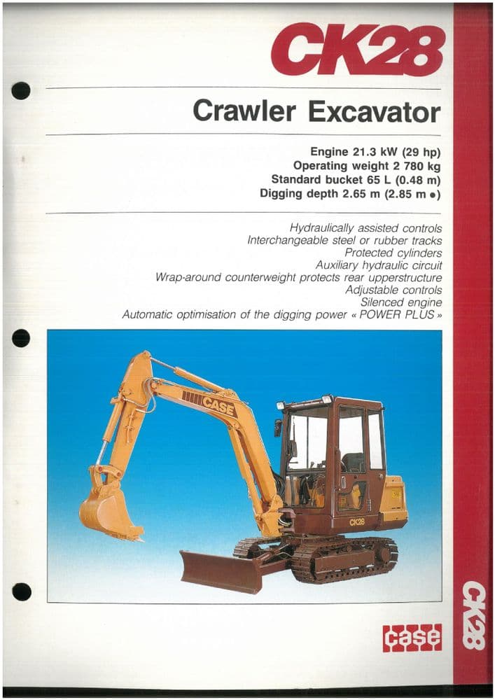 Case CK28 Crawler Excavator Brochure