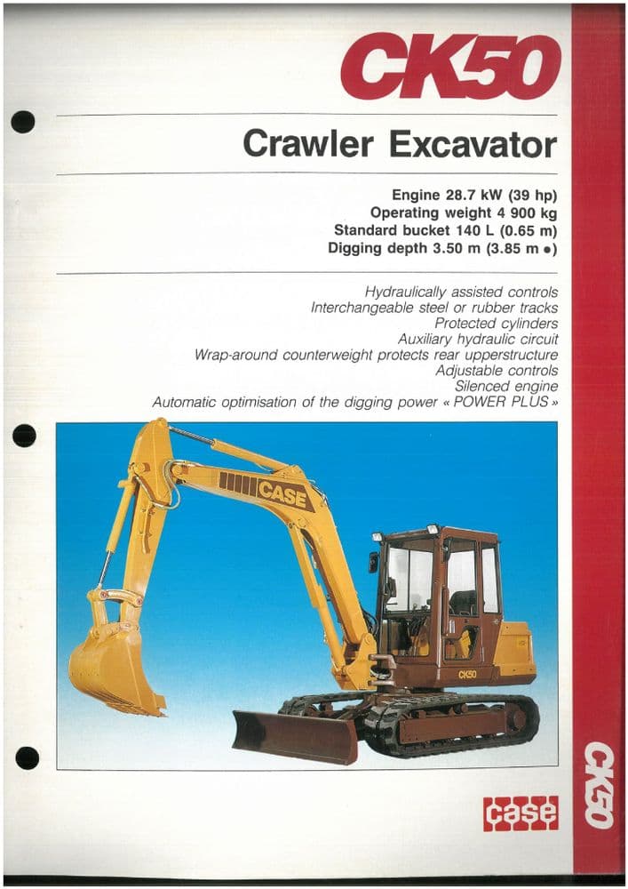 Case CK50 Crawler Excavator Brochure