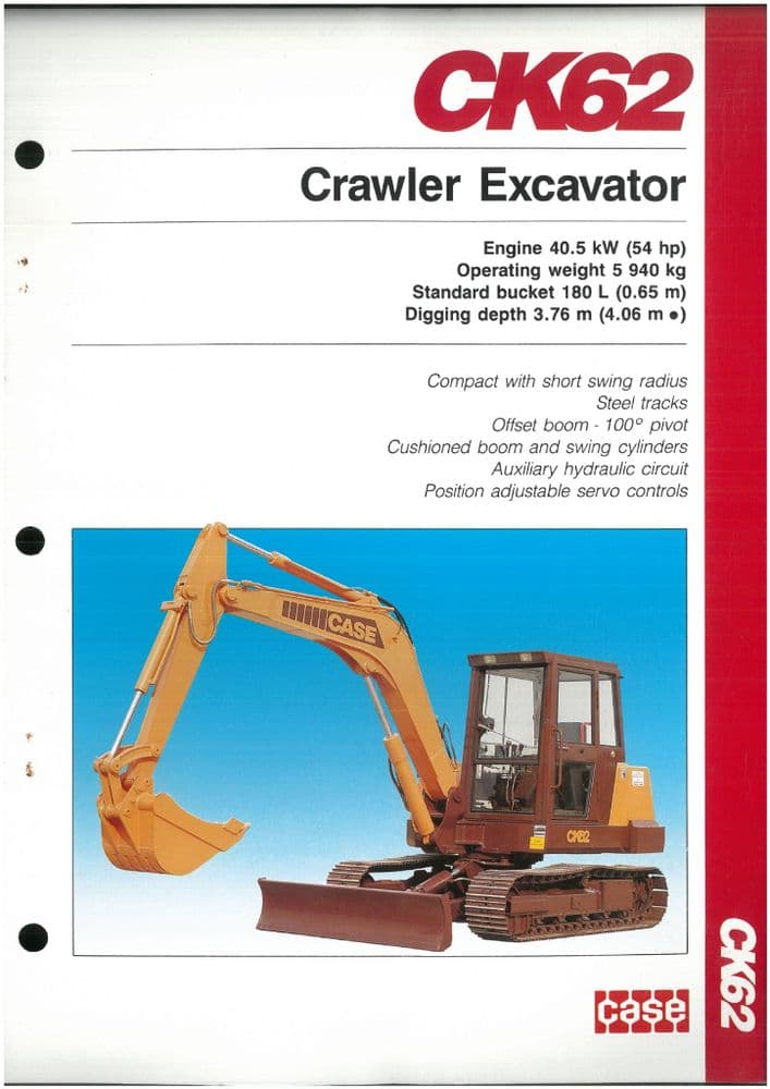 Case CK62 Crawler Excavator Brochure