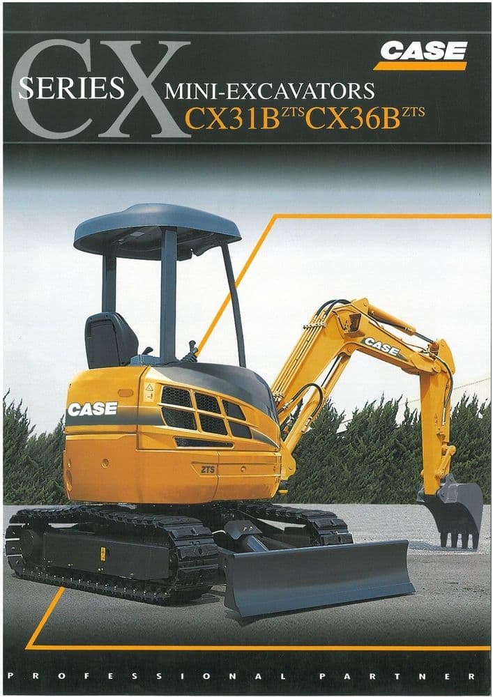 CASE CX31B ZTS & CX36B ZTS Mini Excavator Brochure