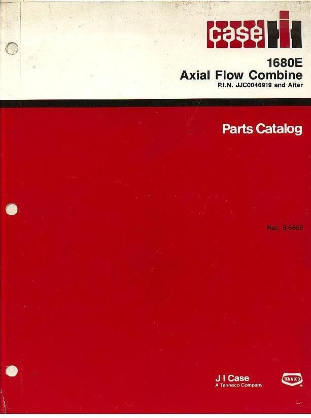 Case IH Combine 1680 European Axial Flow Parts Manual - PIN JJC0046919 ...