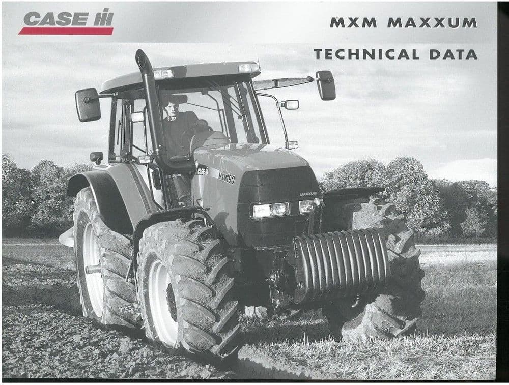 Case IH MXM MAXXUM Tractor 190 Brochure Technical Data MXM120 MXM130 ...