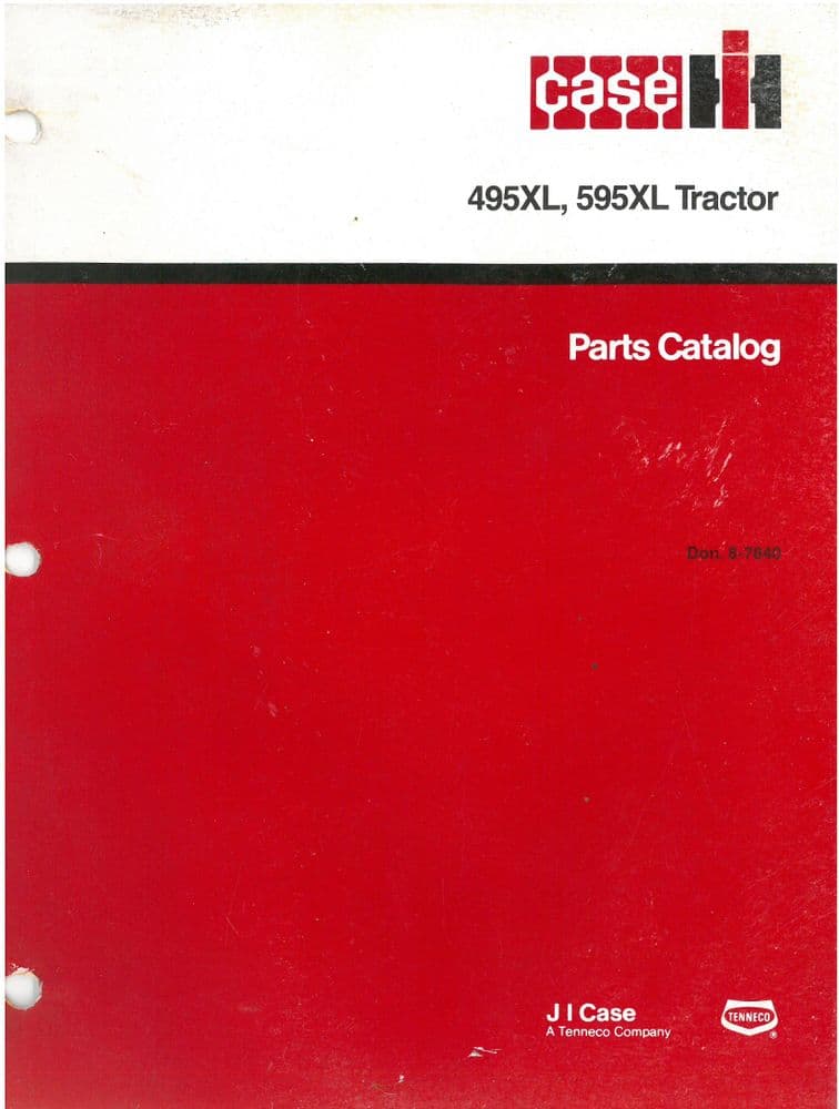 Case IH Tractor 495XL 595XL Parts Manual - ORIGINAL MANUAL
