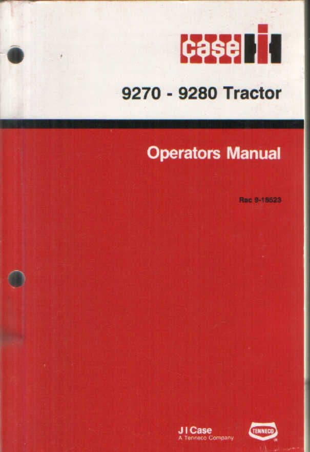 Case IH Tractor 9270 9280 Operators Manual