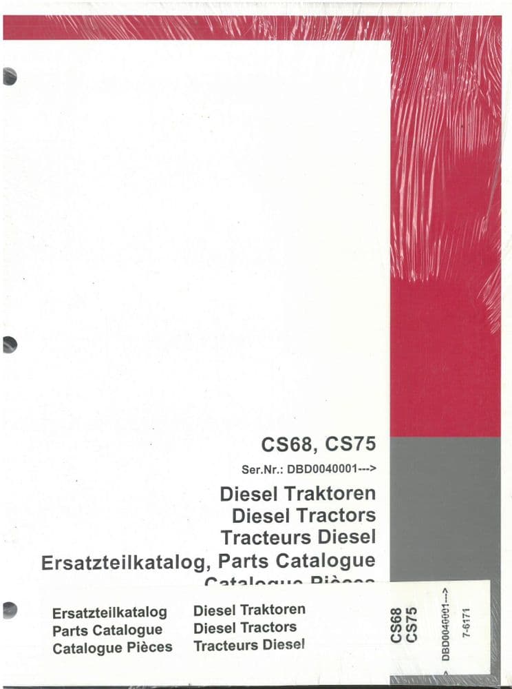 Case IH Tractor CS68 CS75 Parts Manual - ORIGINAL