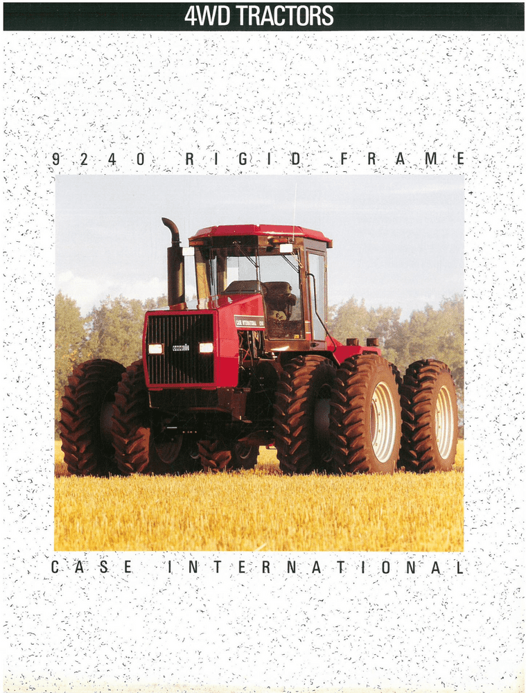 Case International Tractor 9240 Rigid Frame Brochure