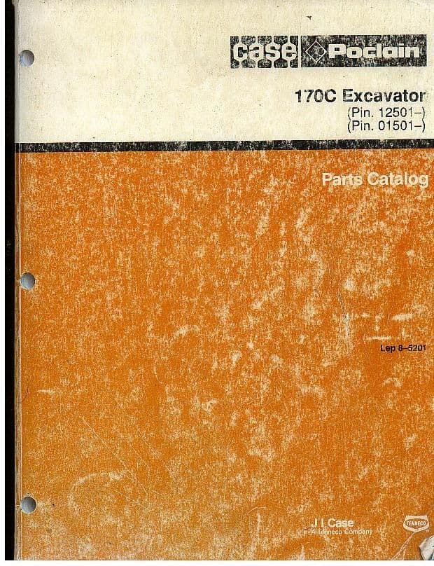 Case Poclain Crawler Excavator 170C Parts Manual