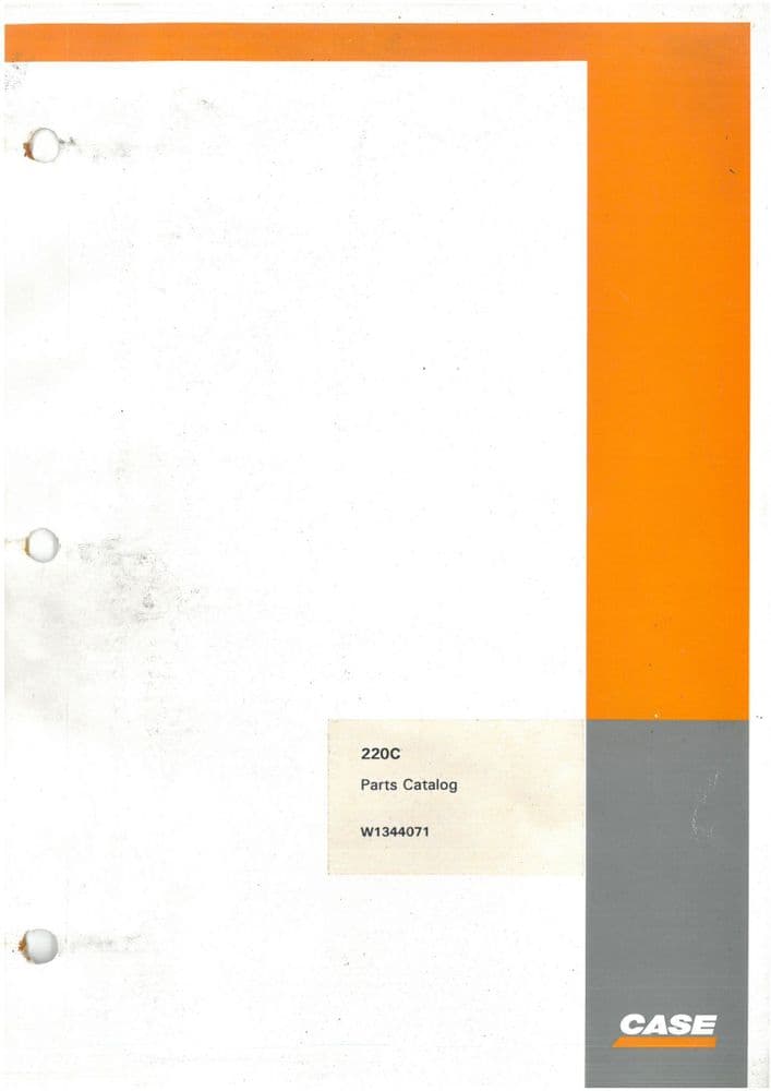 Case Poclain Crawler Excavator 220C Parts Manual