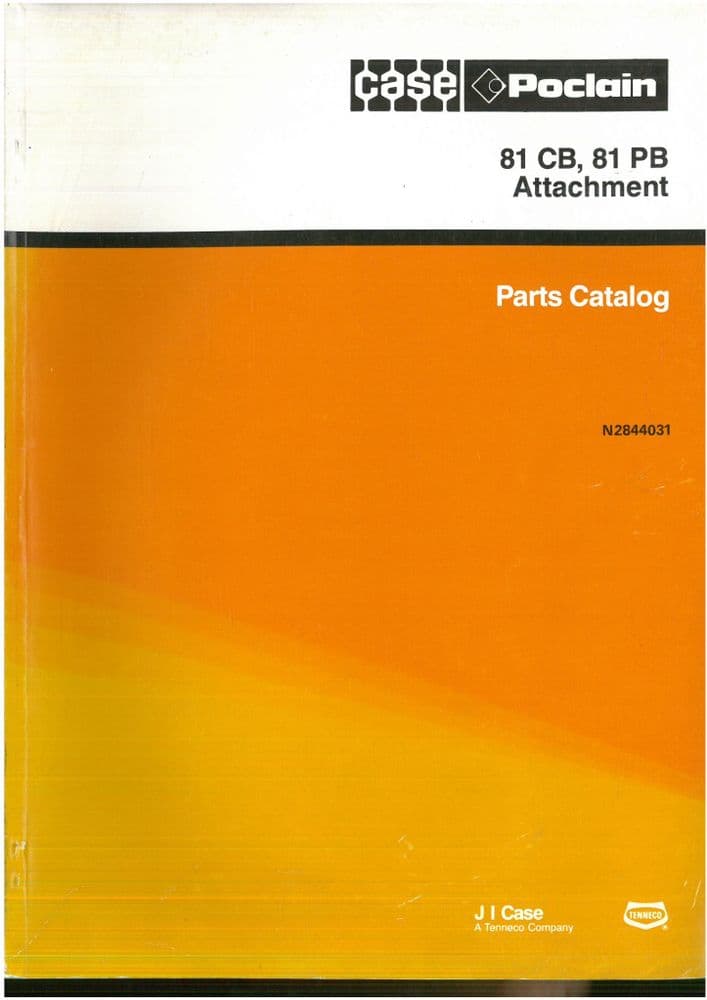 Case Poclain Crawler Excavator ATTACHEMENTS ONLY 81CB & 81PB Parts ...