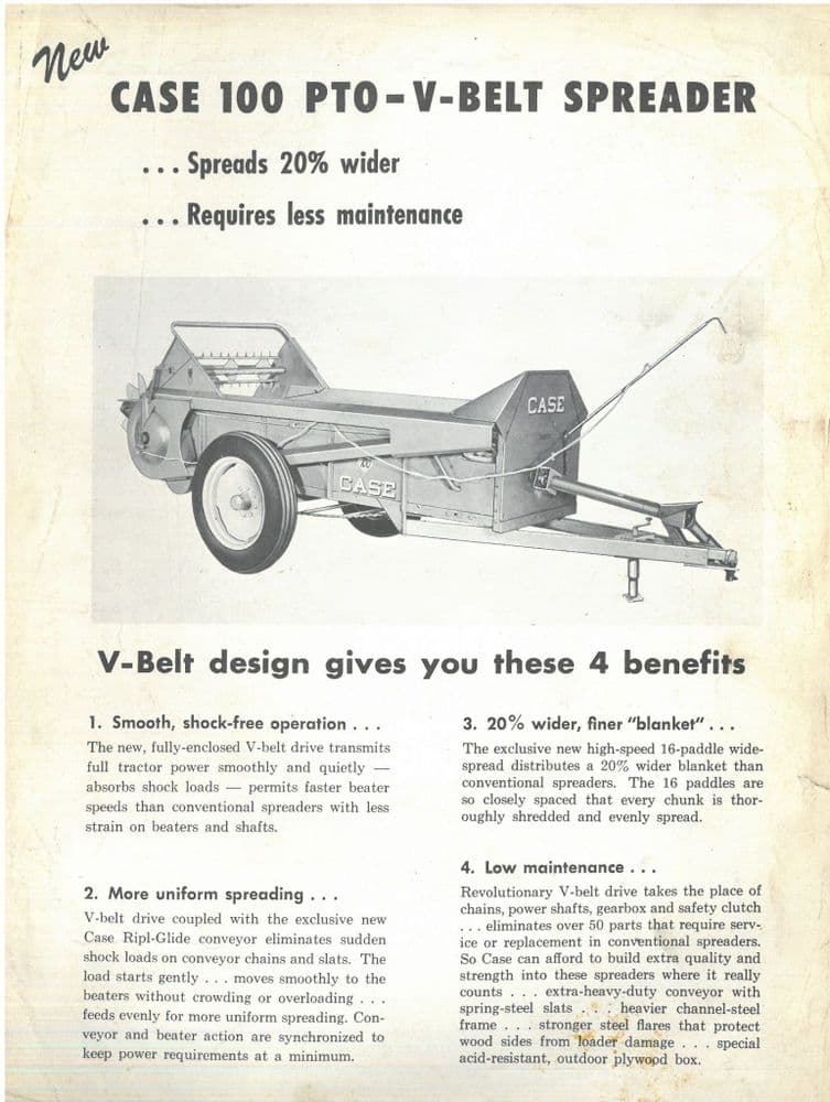 Case Spreader 100 PTO-V-Belt Spreader Brochure