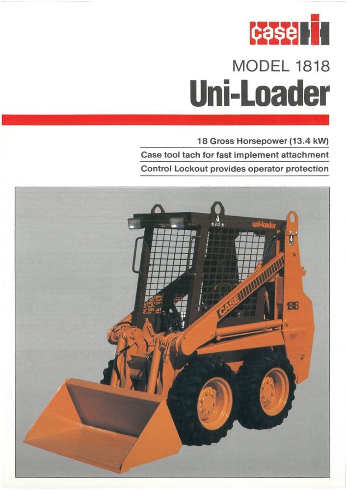 Case Uni-Loader Skid Steer 1818 Brochure