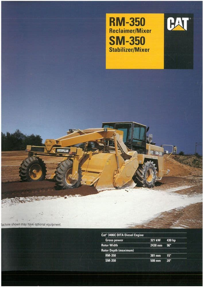 Cat Caterpillar Reclaimer/Mixer RM-350 SM-350 Brochure