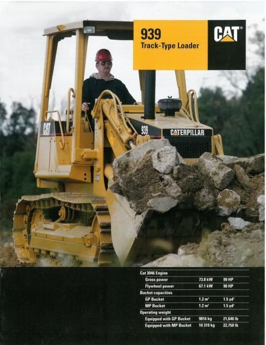 CATERPILLAR CAT 939 TRACK TYPE LOADER BROCHURE- DG1