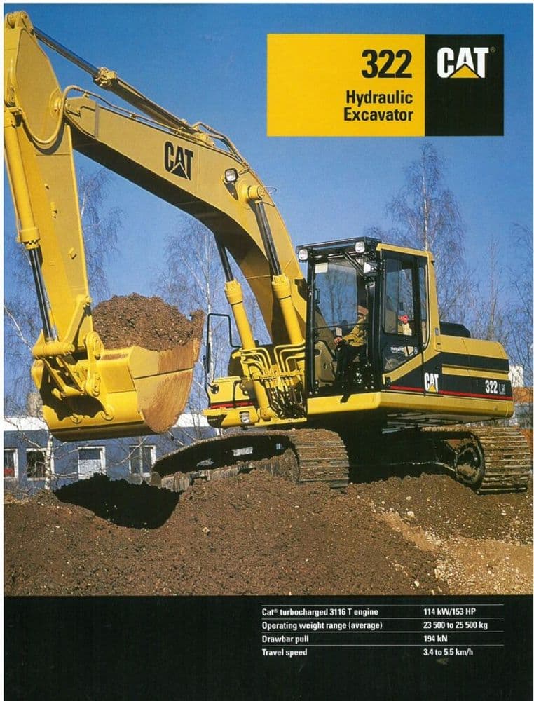 Caterpillar Hydraulic Excavators 322 Brochure