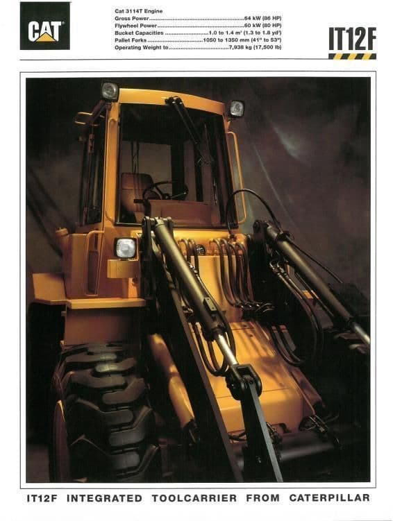 CATERPILLAR INTERGRATED TOOLCARRIER IT12F BROCHURE - PB1