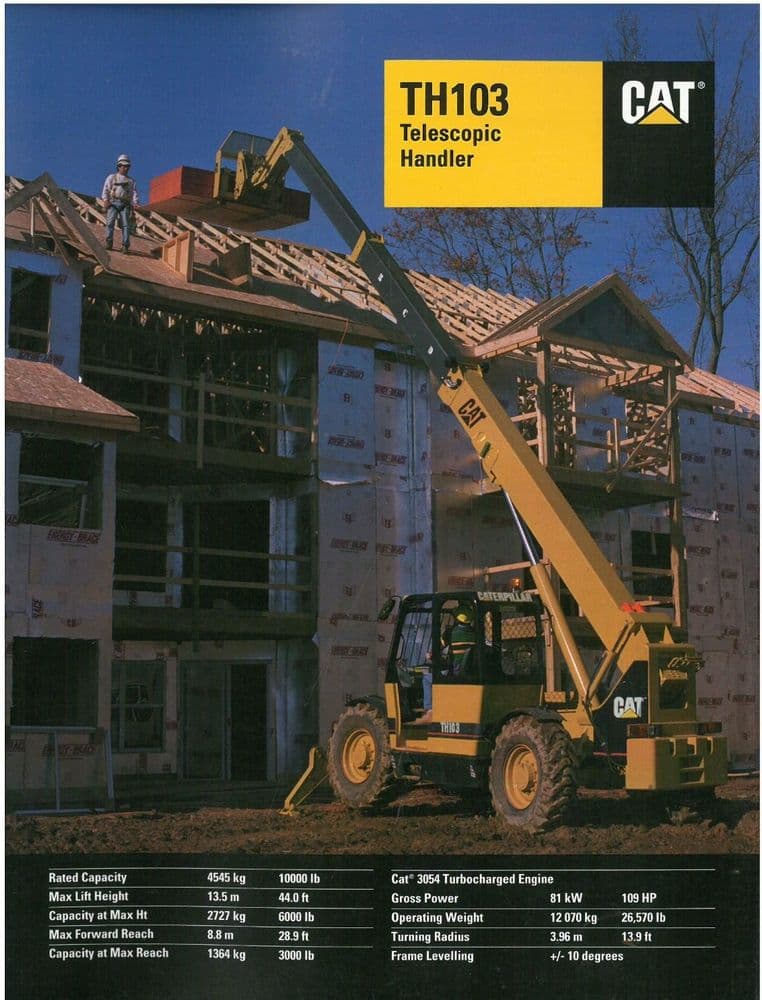 Caterpillar Telehandler TH103 Brochure