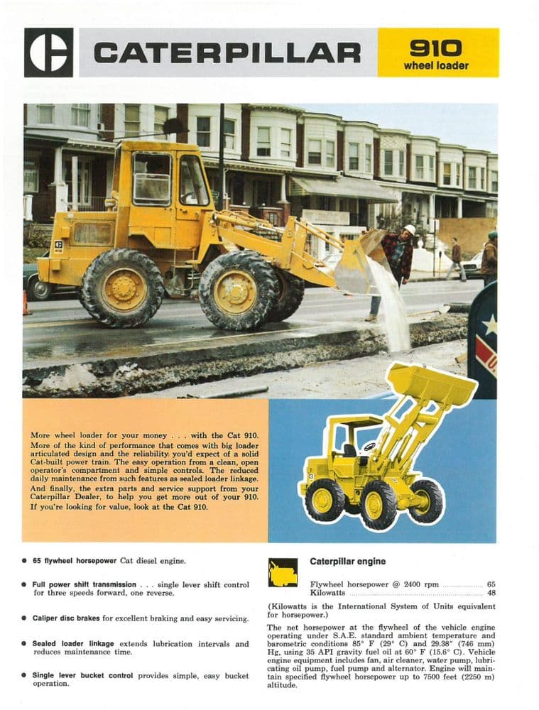 Caterpillar Wheel Loader 910 Brochure