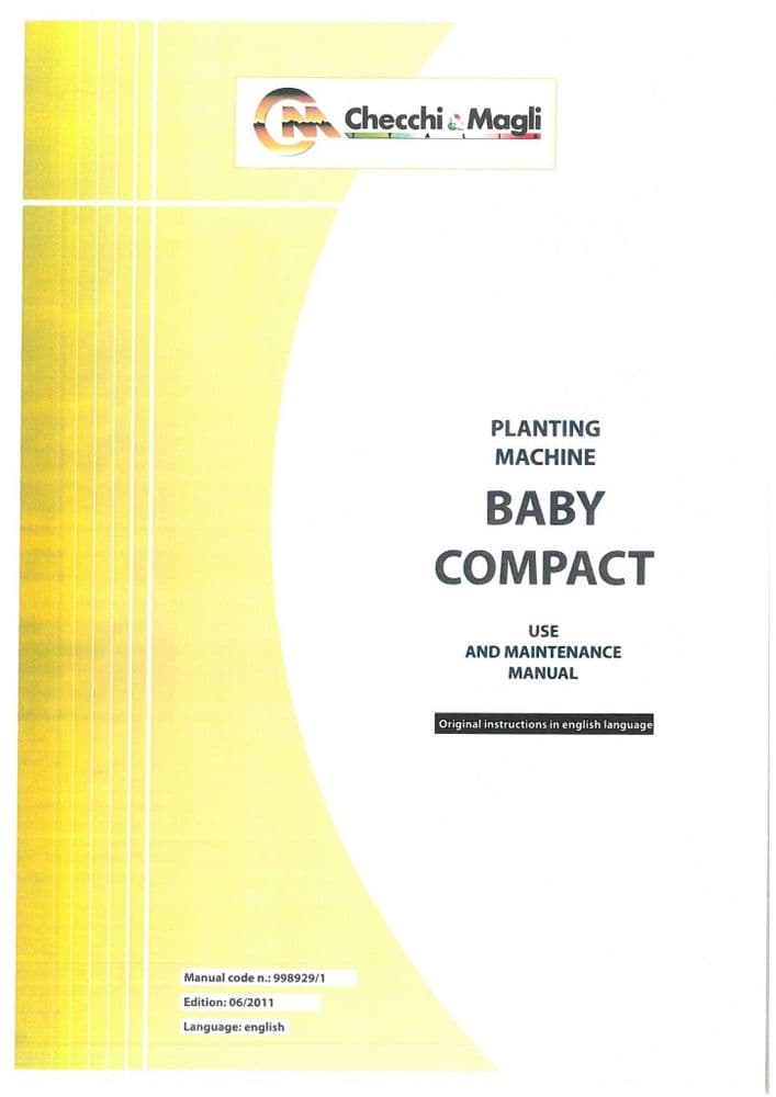 Checchi & Magli Seed Drill Planting Machine Baby Compact Operators Manual