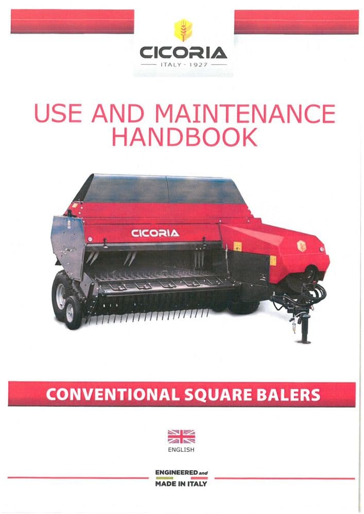 Cicoria Baler Convential Square Baler Operators Manual