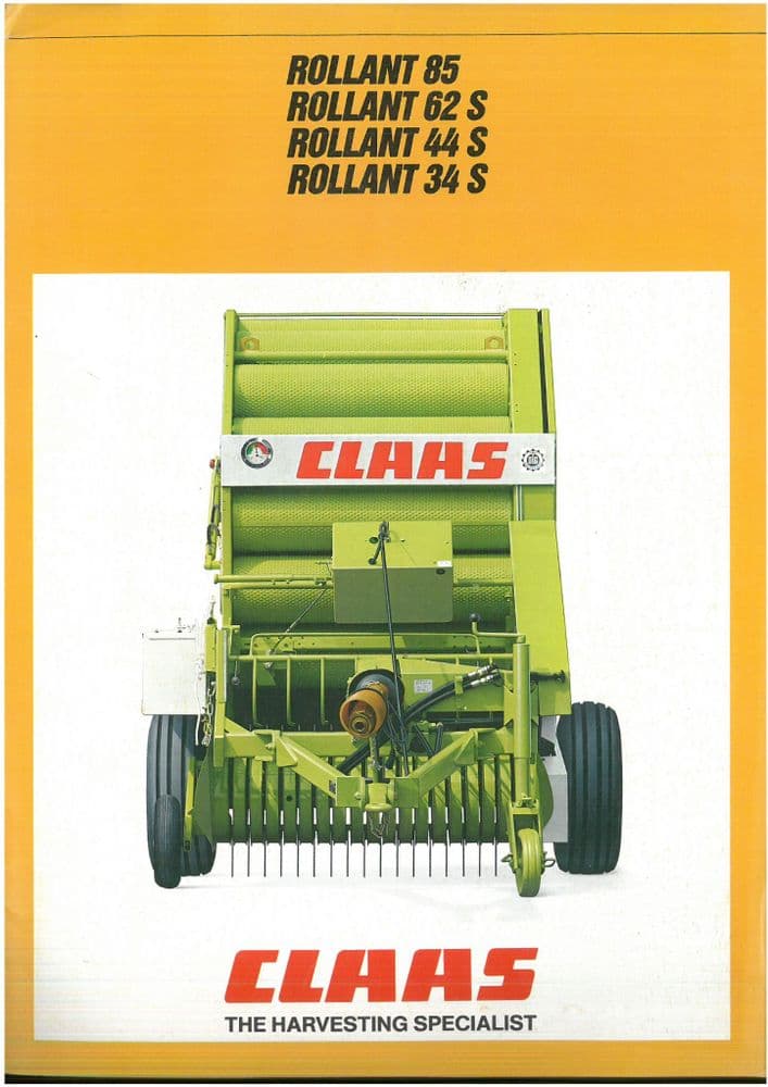 Claas Baler Rollant 85 62 S 44 S 34 S Brochure