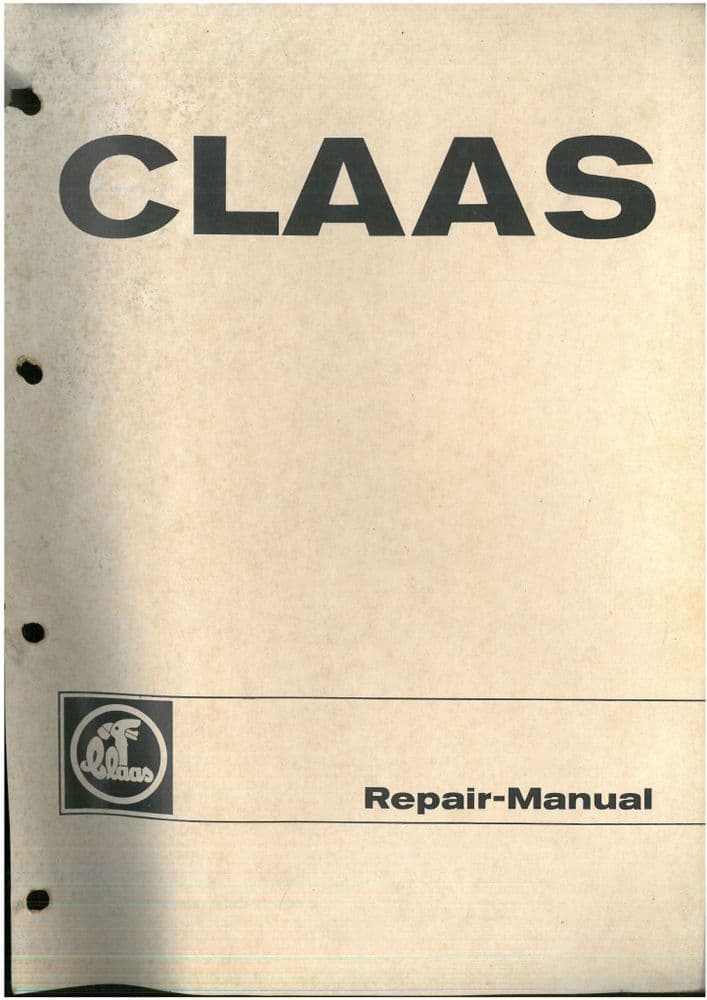 Claas Combine Consul Workshop Service Repair Manual