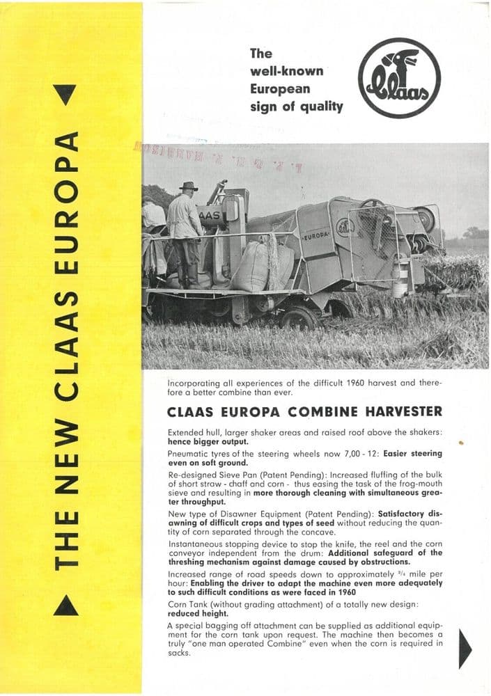 Claas Combine Europa Brochure