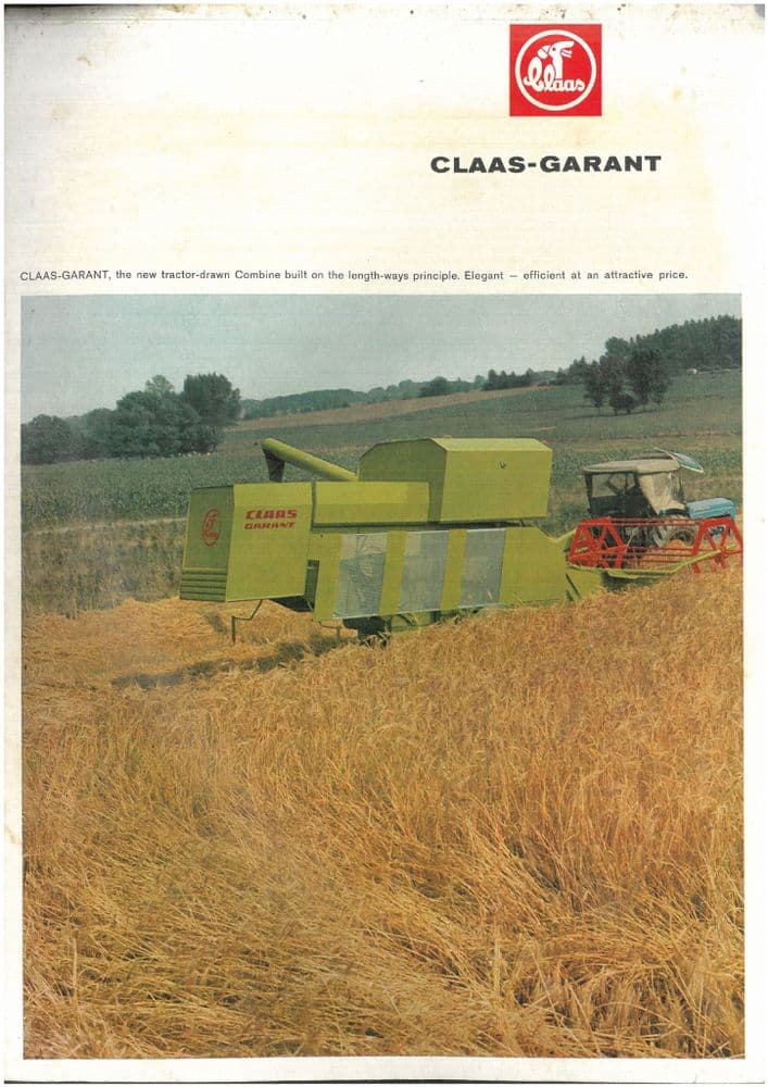 Claas Combine Garant Pull Type Combine Brochure