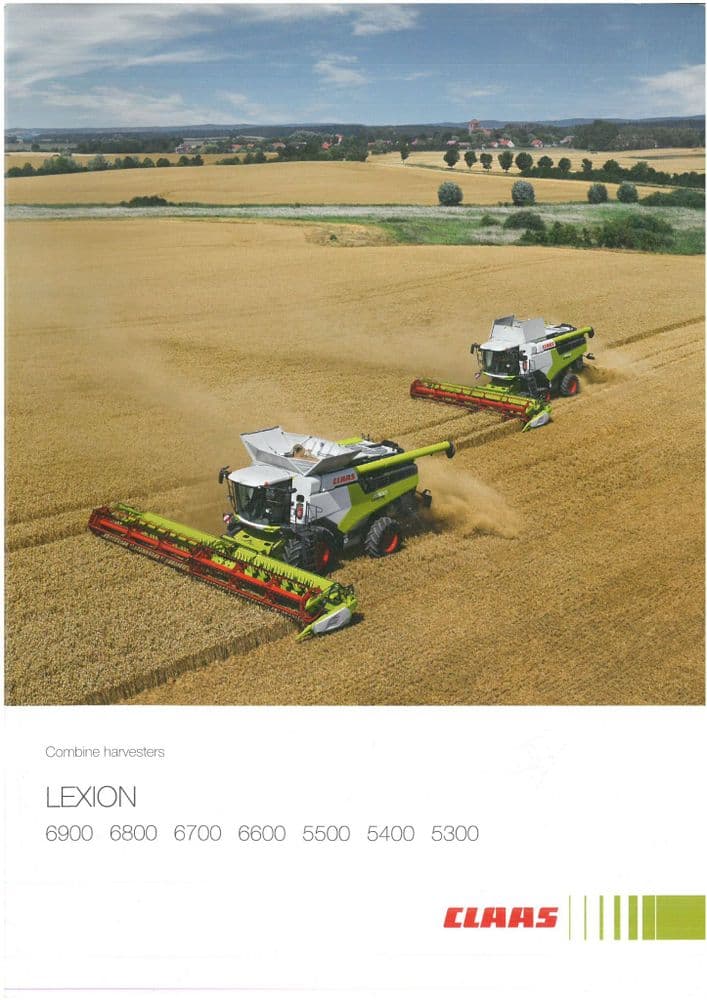 Claas Combine Lexion 6900 6800 6700 6600 5500 5400 5300 Brochure