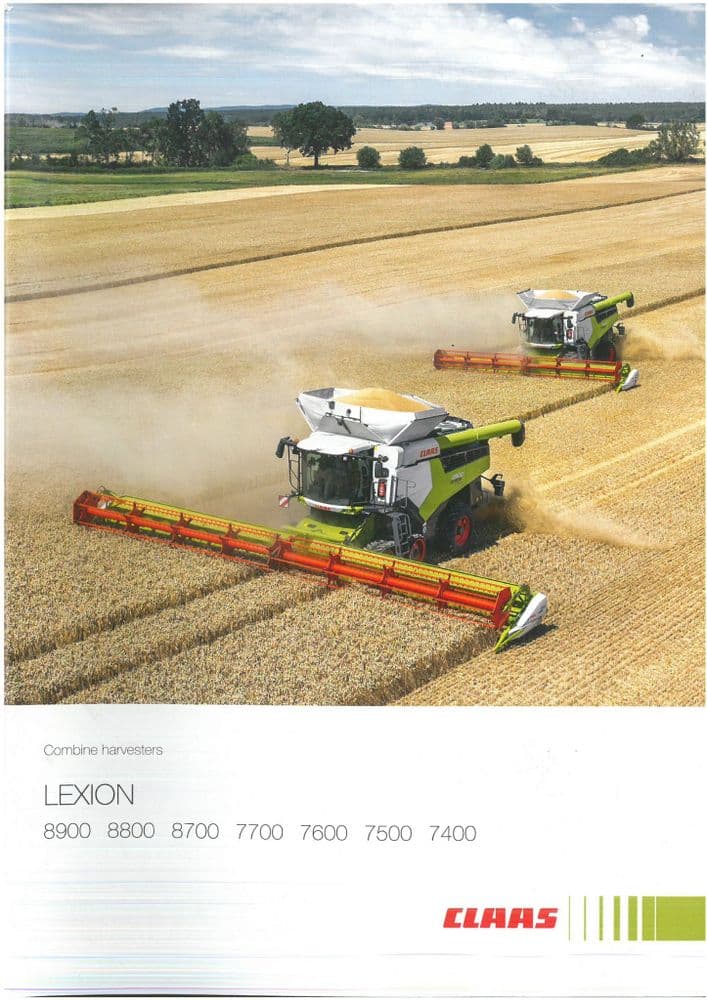 Claas Combine Lexion 7400 7500 7600 7700 8700 8800 8900 Brochure--